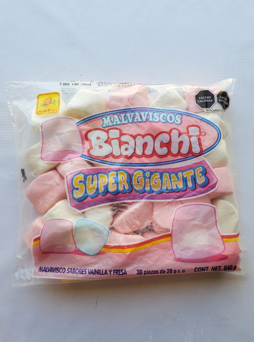 BOMBON SUPER GIGANTE BCO Y ROSA DLR 30 PZ – El Mundo de los Dulces
