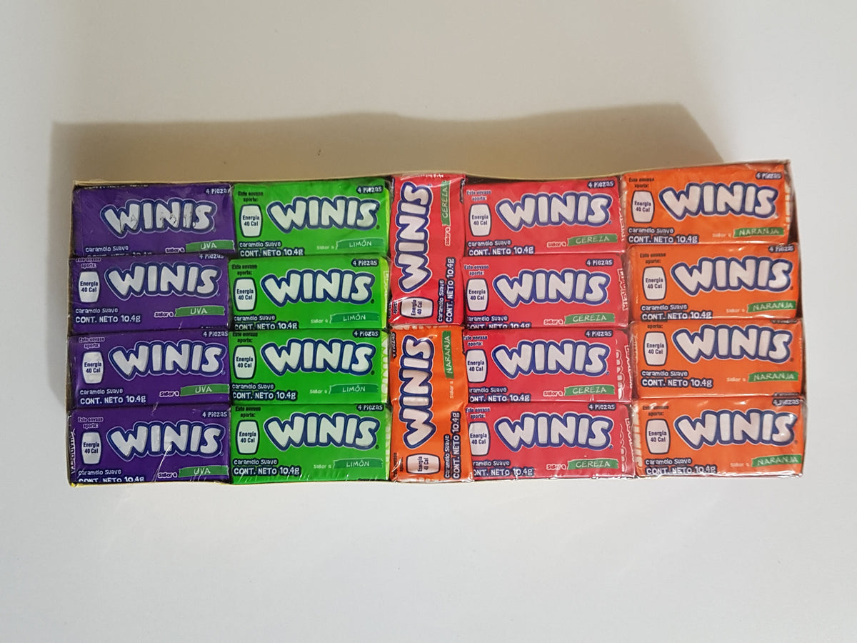 CARAMELO WINIS TUBO T4 KLASS 32 PZ – El Mundo de los Dulces