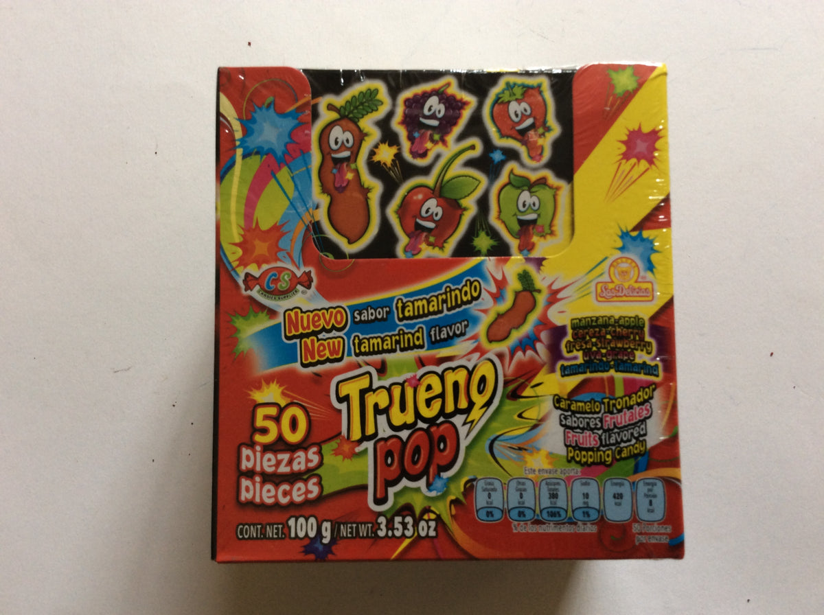 CARAMELO TRUENO POP DELICIAS 50 PIEZAS – El Mundo de los Dulces