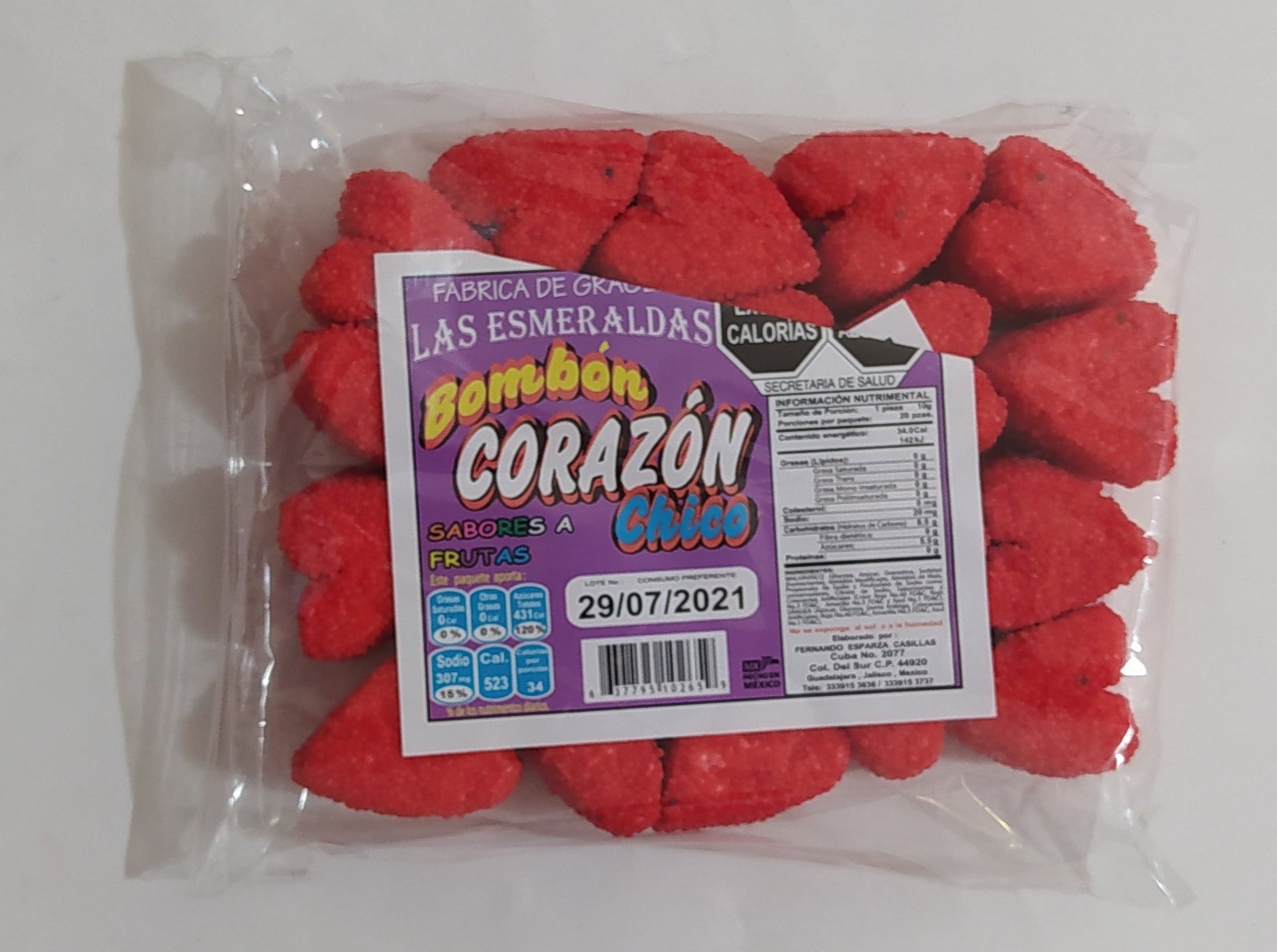 BOMBON CORAZON GRAGEA CHICO NIAG *VAL 20 PZ – El Mundo de los Dulces