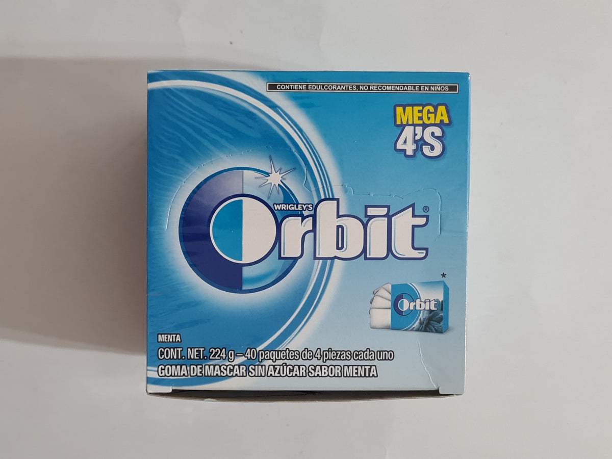 CHICLE ORBIT MENTA 4S LUCAS 40 PZ – El Mundo de los Dulces