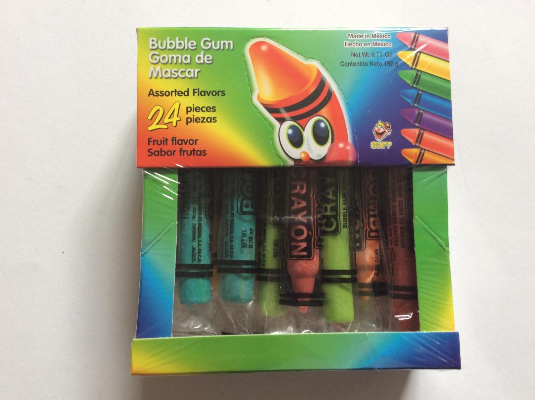 CHICLE BOMBI CRAYON NIAG 24 PIEZAS – El Mundo de los Dulces