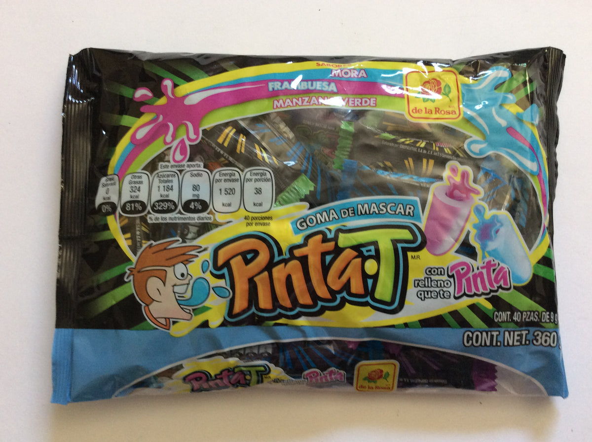 CHICLE PINTA-T BOLSA DLR 40 PIEZAS – El Mundo de los Dulces