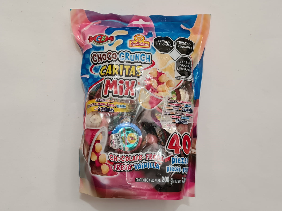 CHOCO CRUNCH CARITAS MIX DELICIAS 40 PZ – El Mundo de los Dulces