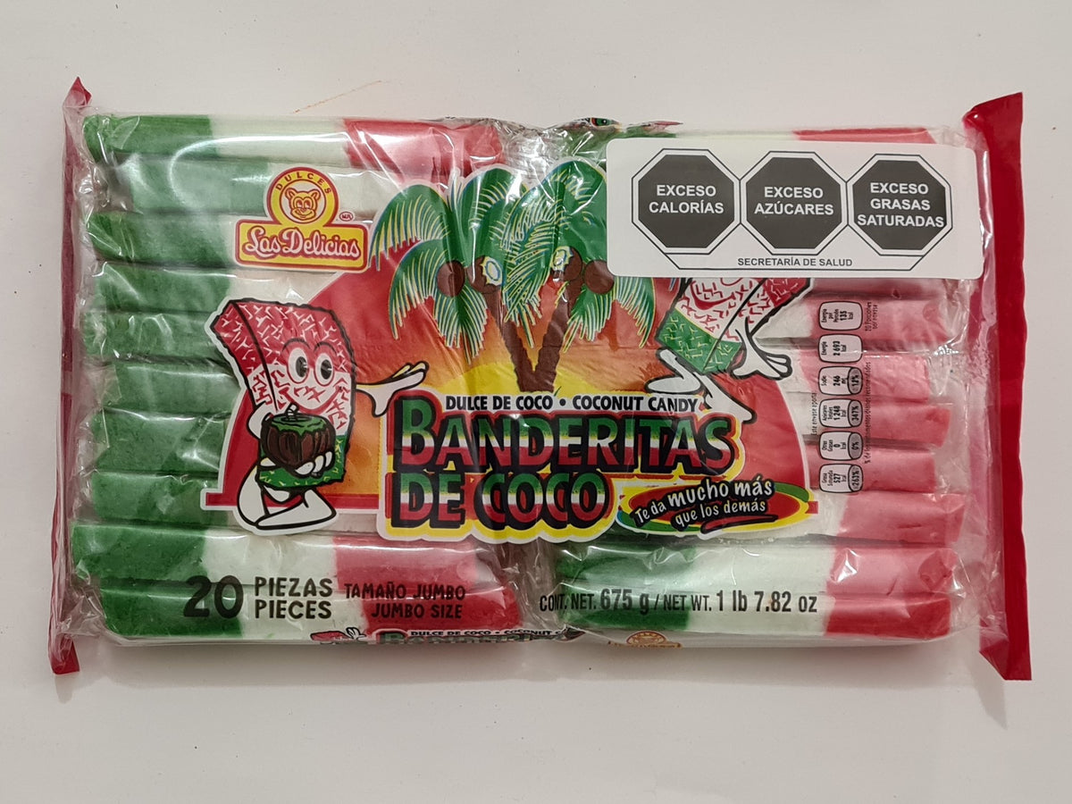 COCADA BANDERA JUMBO 675 G DELICIAS 20 PZ – El Mundo de los Dulces