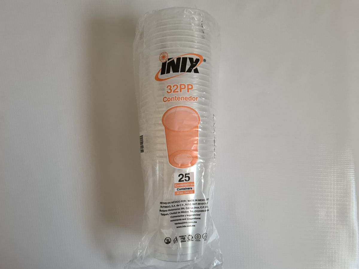ENVASE 960 ML 32 OZ INIX (32PP) 25 PZ – El Mundo de los Dulces