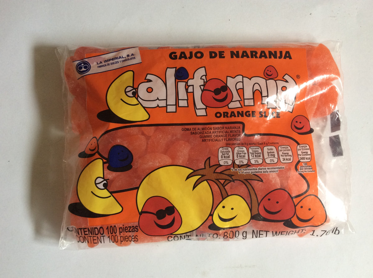 GOMA GAJO NARANJA CALIF *IM 100 PZ – El Mundo de los Dulces
