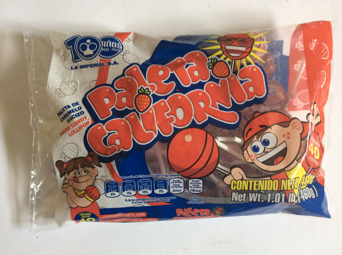 PALETA CALIFORNIA *IM 40 PZ – El Mundo de los Dulces
