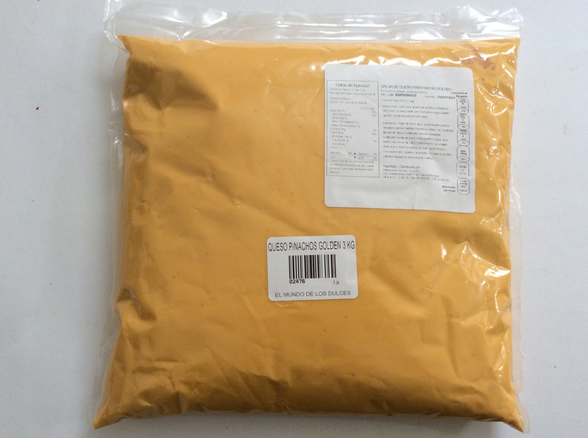 QUESO PARA NACHOS GOLDEN *TIN 3 KG – El Mundo de los Dulces